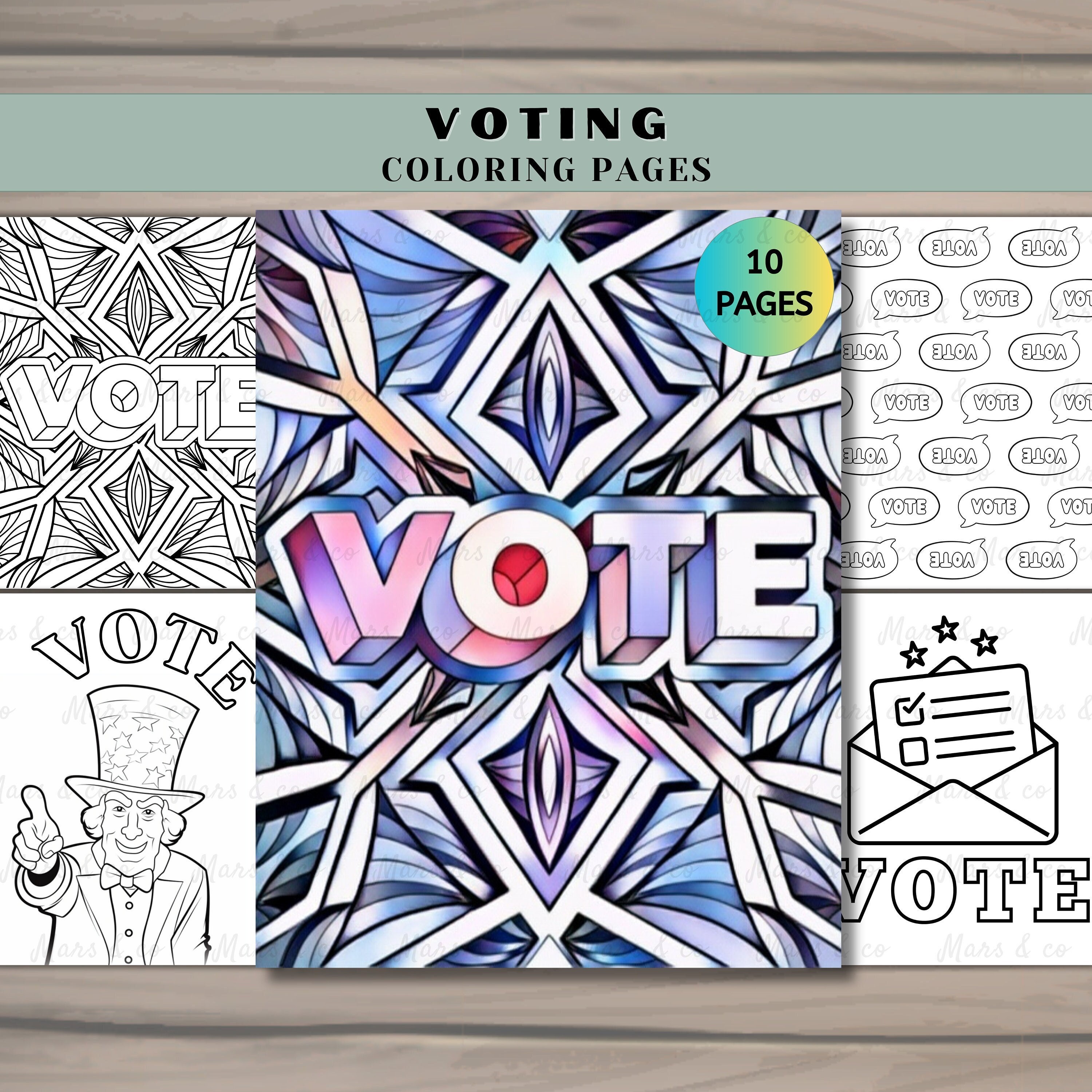 10 Voting Coloring Sheets, Voting Coloring Pages, Coloring Pages ...