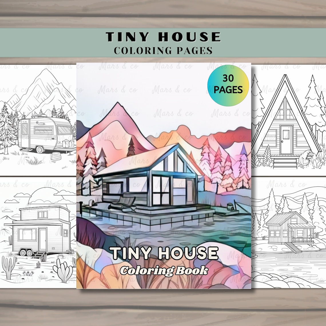 30 Tiny Houses Coloring Pages, Tiny House Coloring, House Coloring ...