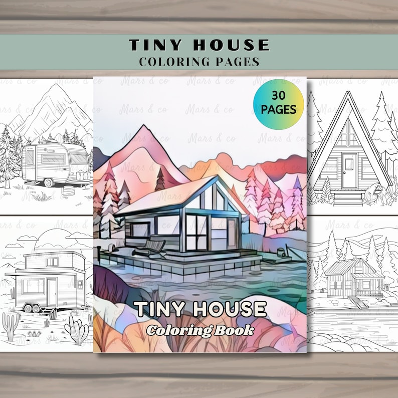 30 Tiny Houses Coloring Pages, Tiny House Coloring, House Coloring ...