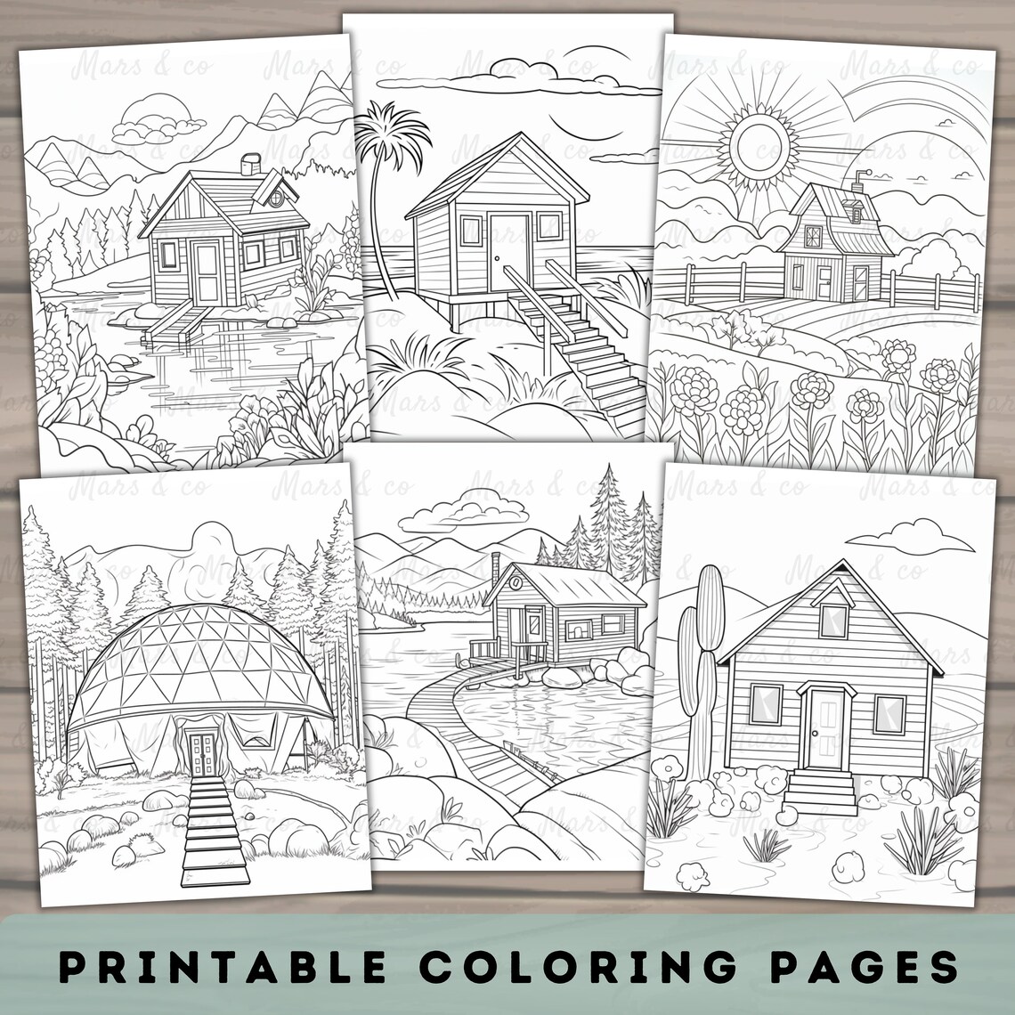 30 Tiny Houses Coloring Pages, Tiny House Coloring, House Coloring ...