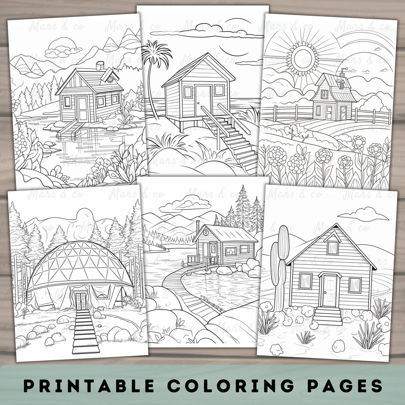 30 Tiny Houses Coloring Pages, Tiny House Coloring, House Coloring ...