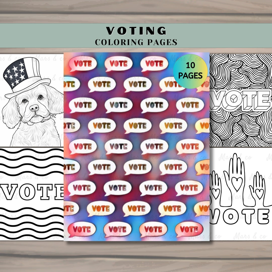 10 Voting Coloring Sheets, Voting Coloring Pages, Coloring Pages ...