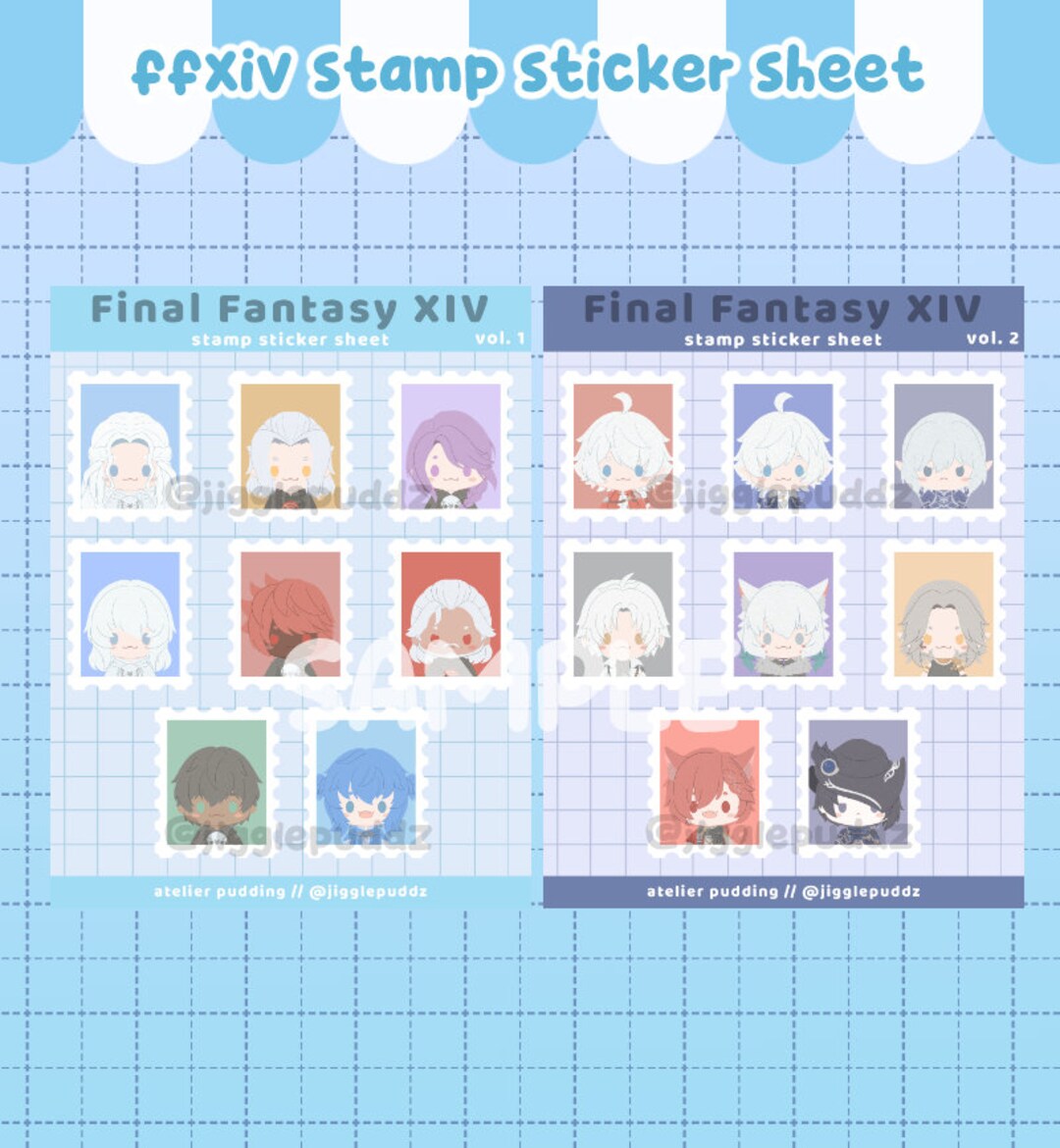 FFXIV Stamp Sticker Set - Etsy