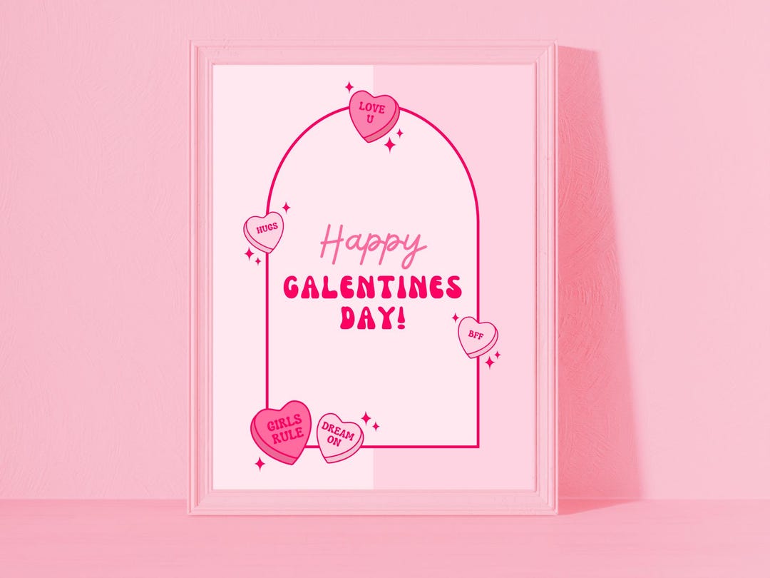 Galentine's Day Welcome Sign Template, Galentine's Party Sign 18"x24 ...