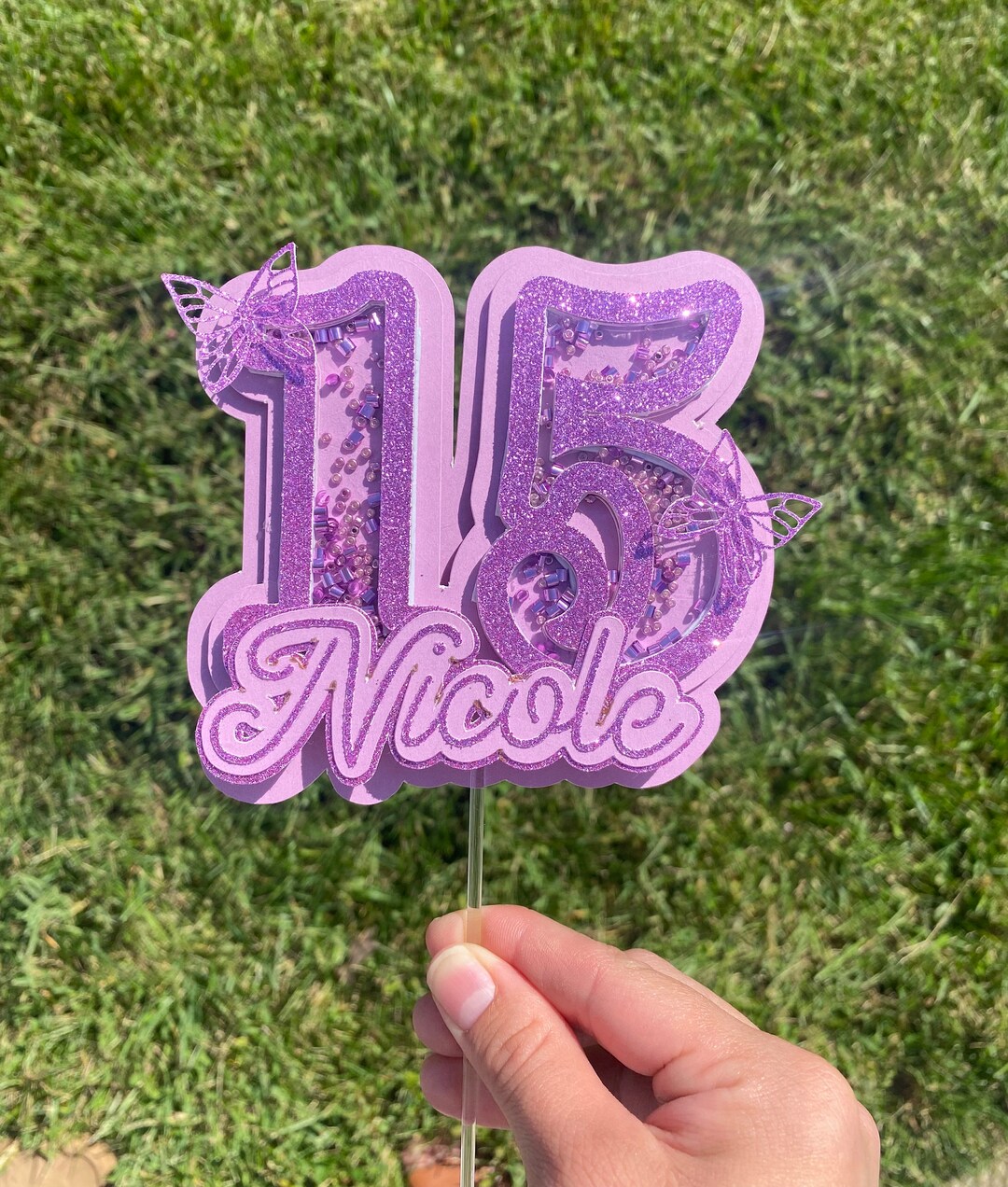 Quinceañera Birthday Cake Topper, Mis 15 Cake Topper- 15th Shaker Cake ...