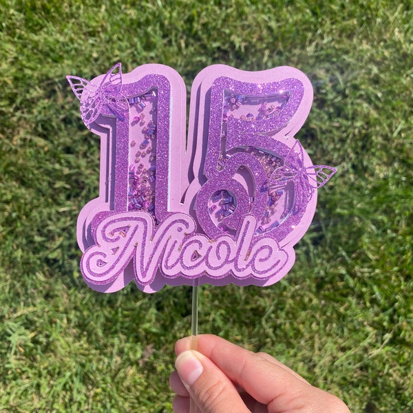 15 Cake Topper - Etsy