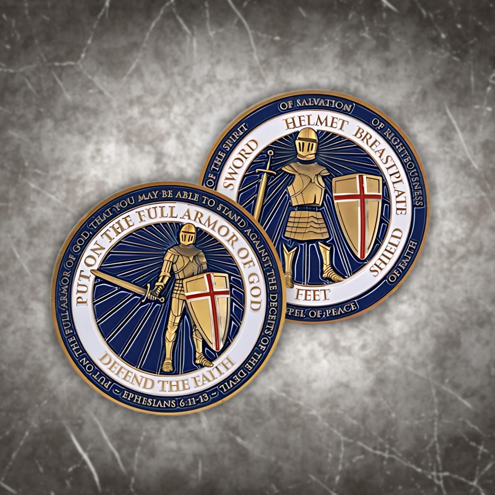 Armor of God Challenge Coin - Ephesians 6:11-13 | Christian Pocket ...