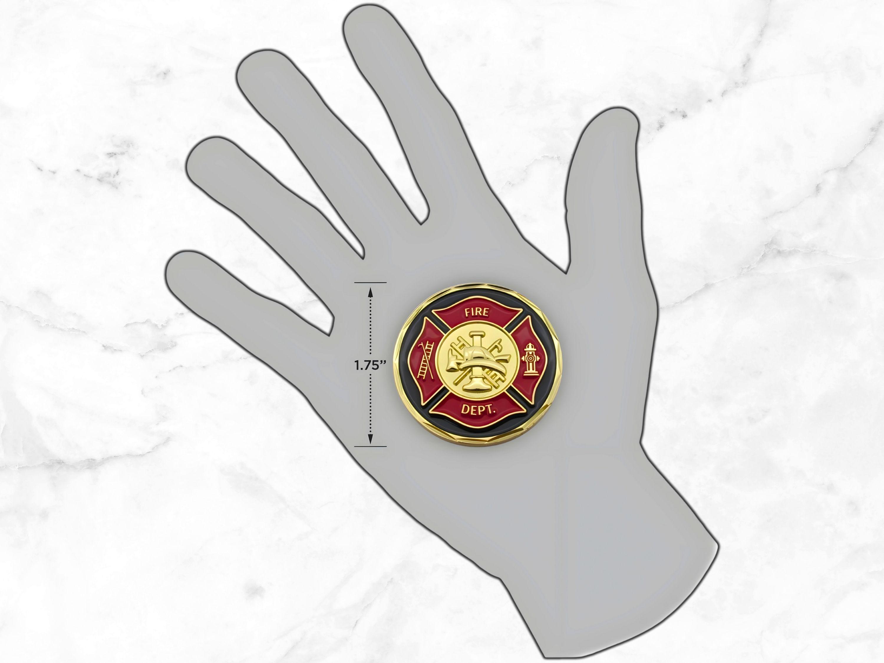 Firefighter Challenge Coin | Psalm 91 Protection Token | Christian Gift ...