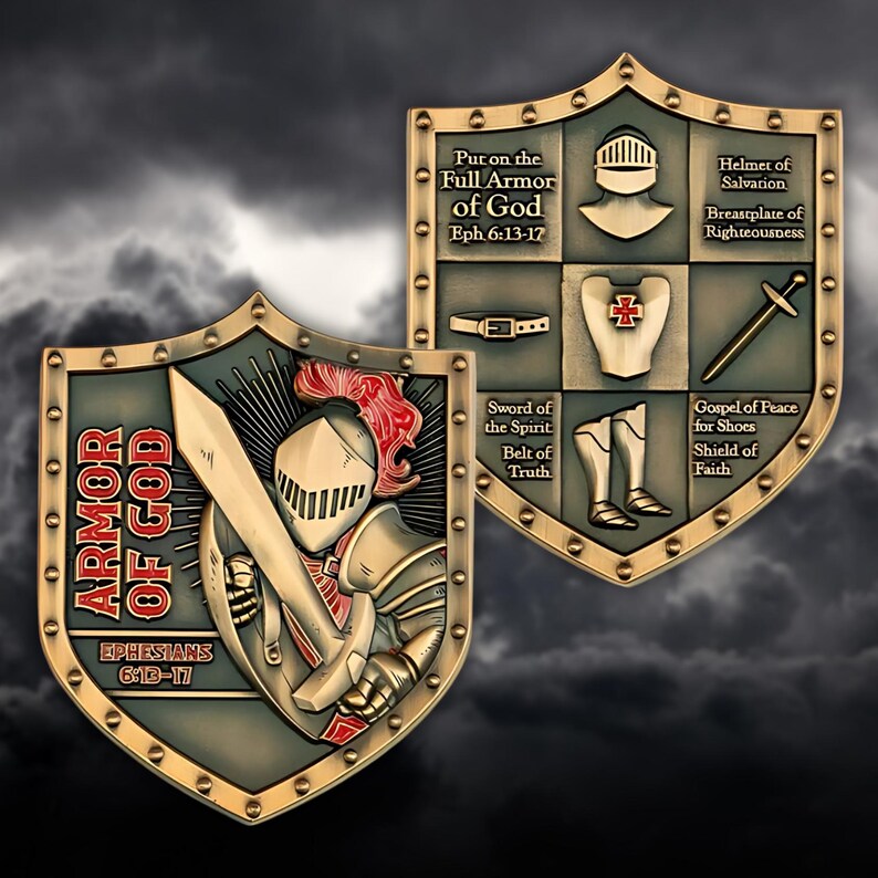 Armor of God Challenge Coin | Ephesians 6 Christian Scripture Bible ...