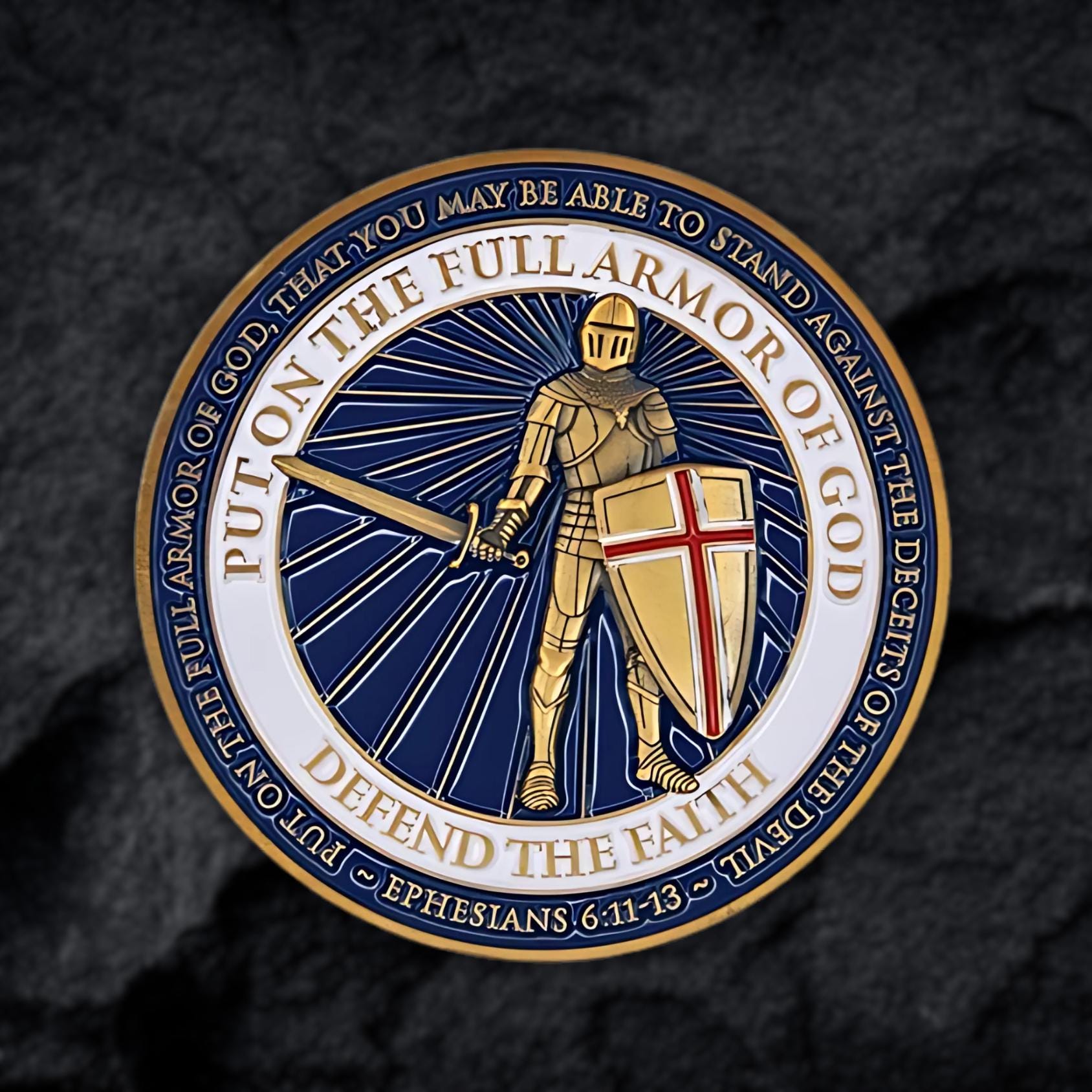 Armor of God Challenge Coin - Ephesians 6:11-13 | Christian Pocket ...