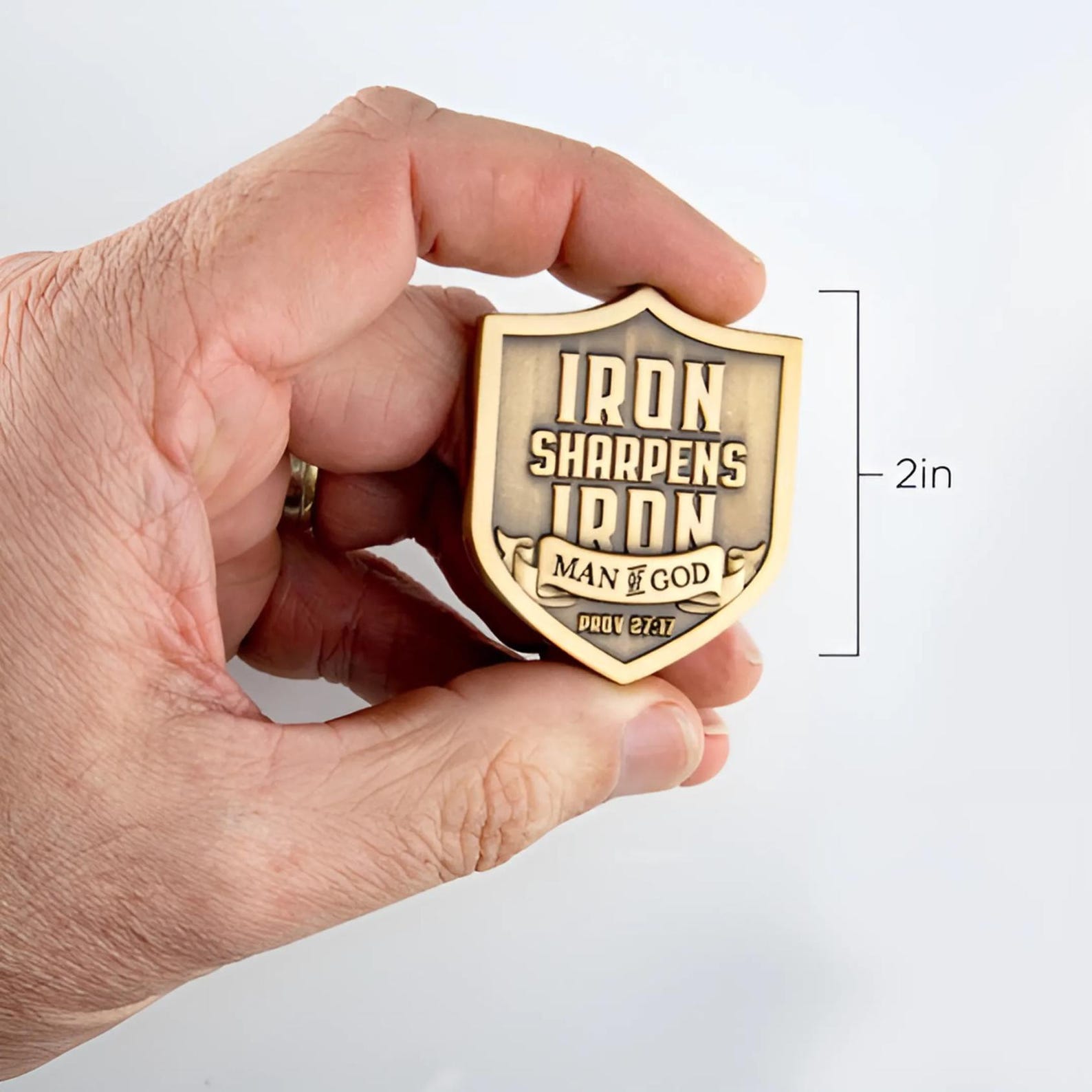 Iron Sharpens Iron Challenge Coin | Christian Faith Based Gift for Men ...