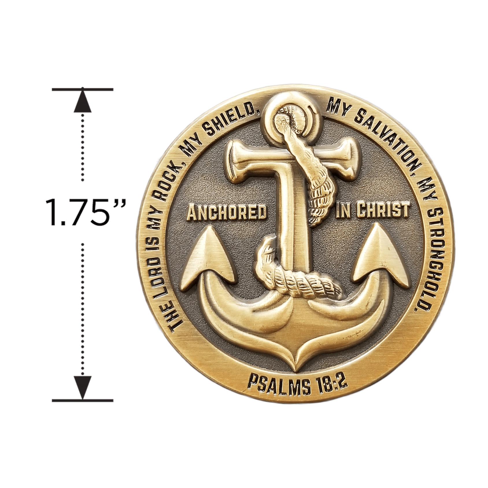 Anchored in Christ Recovery Medallion Sobriety Anniversary Gift, AA NA ...