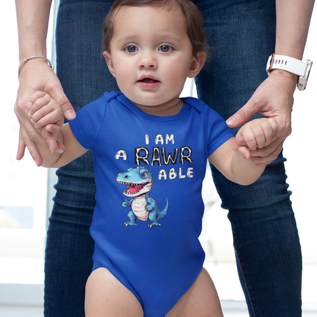 Dinosaur Baby Bodysuit: "i Am A-rawr-able" T-rex Outfit - Etsy