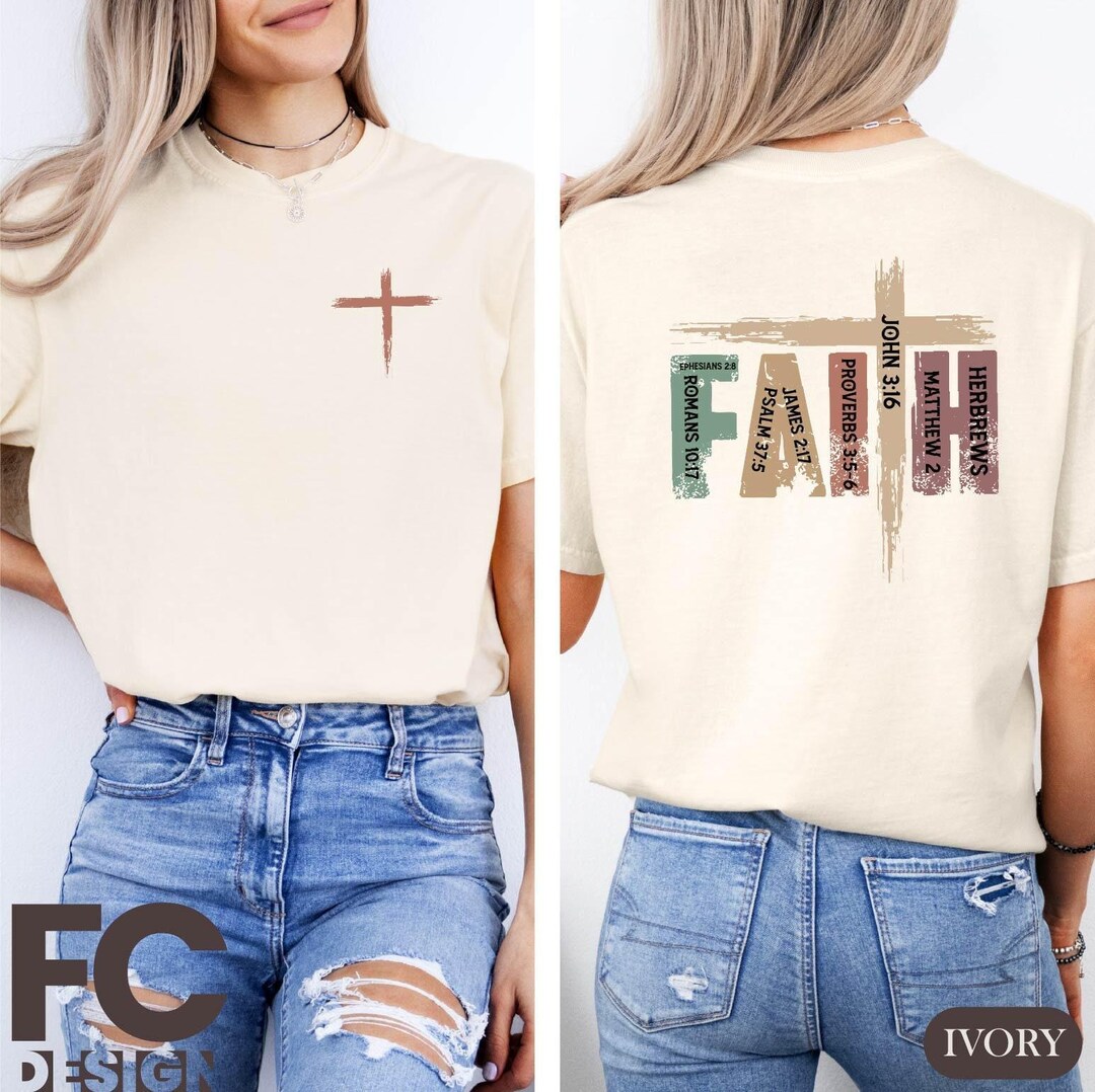 Faith Christian Cross Shirt, Bible Verse Sweatshirt, Religious Shirt ...