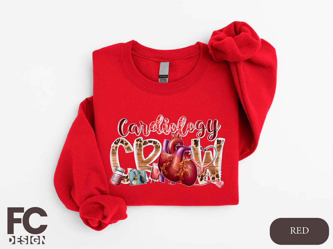 Cardiology Crew Sweatshirt, Cardiac Nurse Shirt, Cardiac Crew Hoodie ...