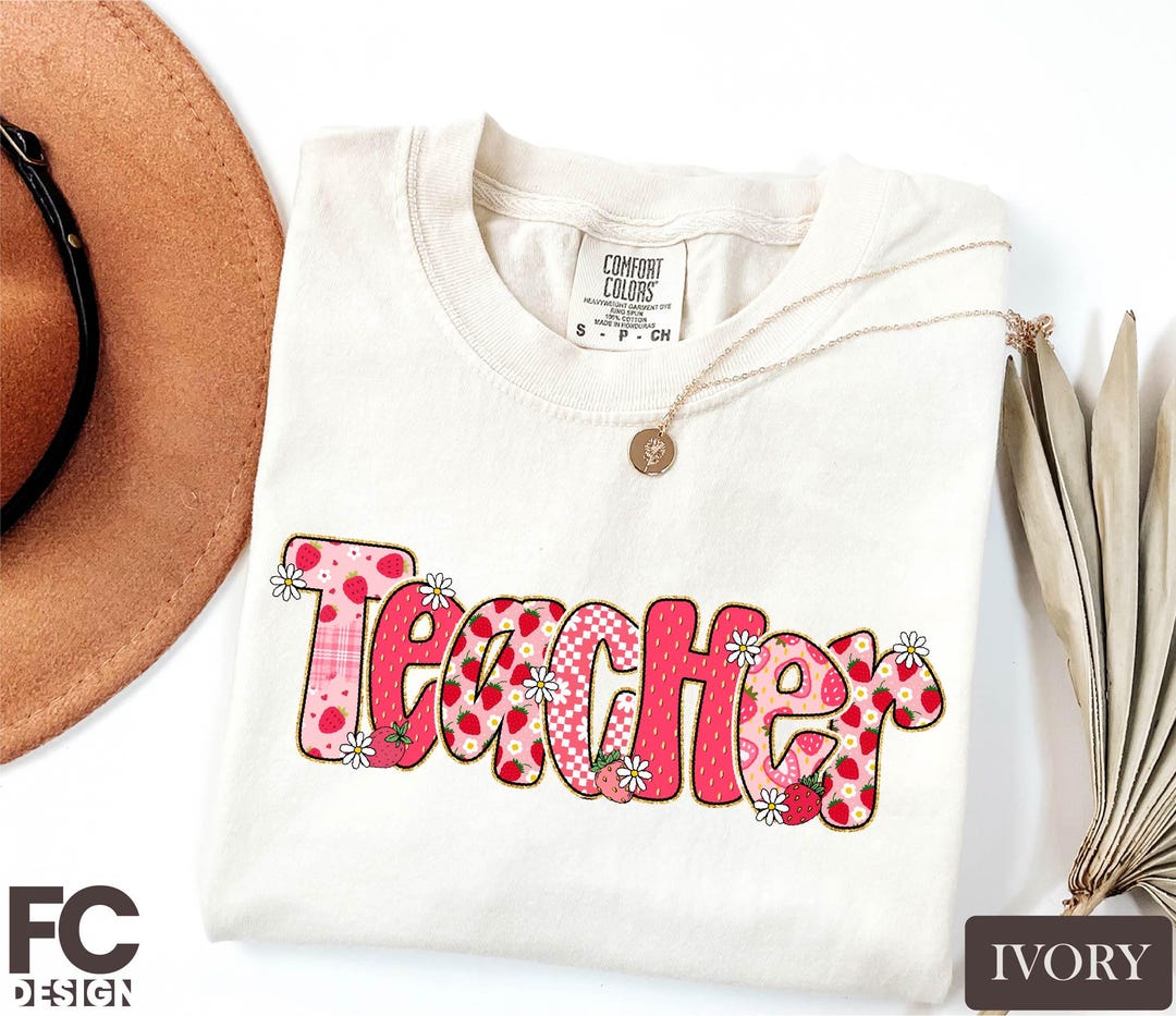 Strawberry Teacher Shirt, Summer Teacher Tee, Back to School, Cute ...