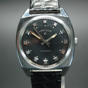 Vintage Lord Elgin Automatic Stainless Steel Watch - Etsy
