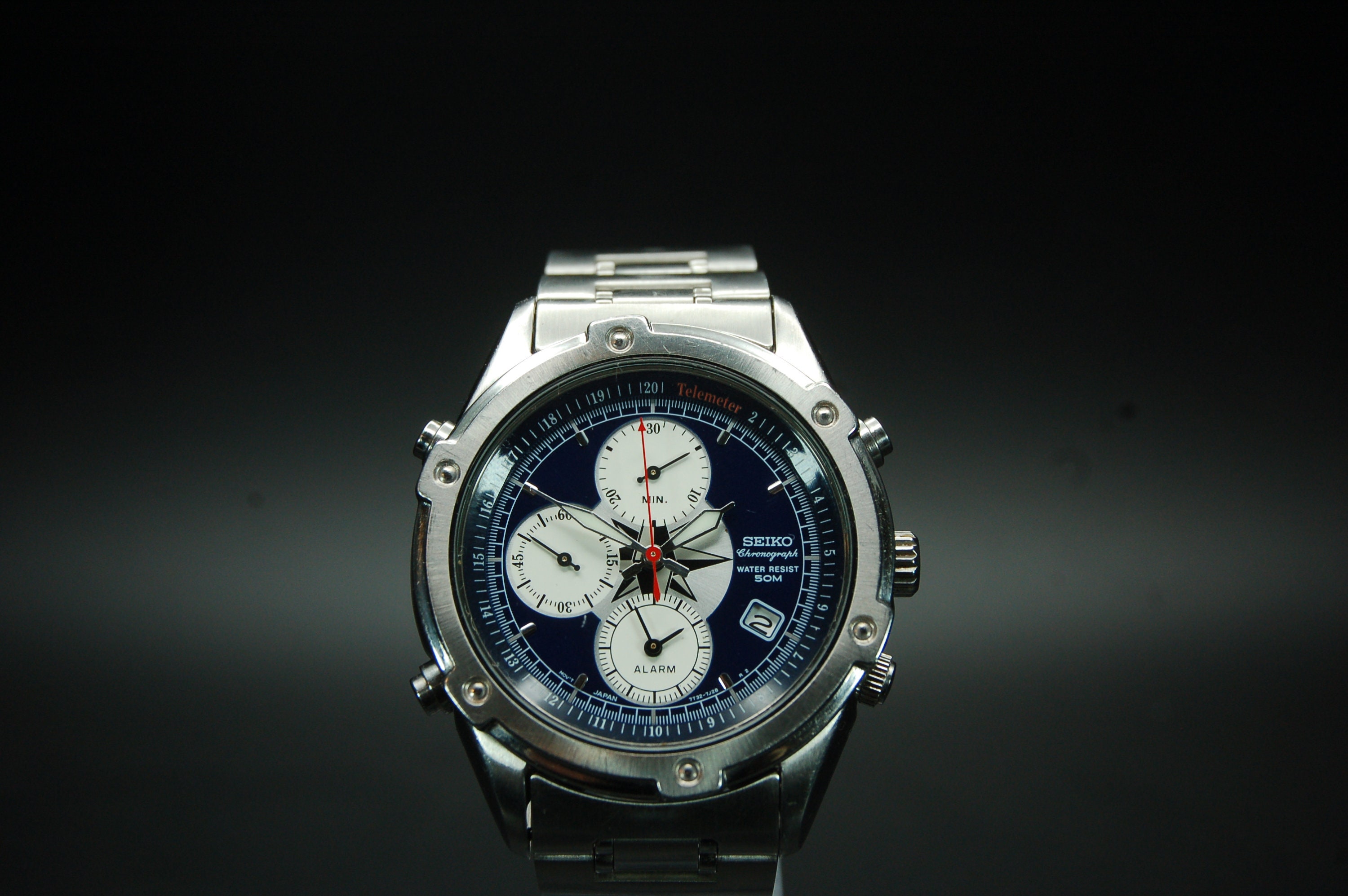 Vintage Seiko Telemeter Chronograph With Alarm - Etsy