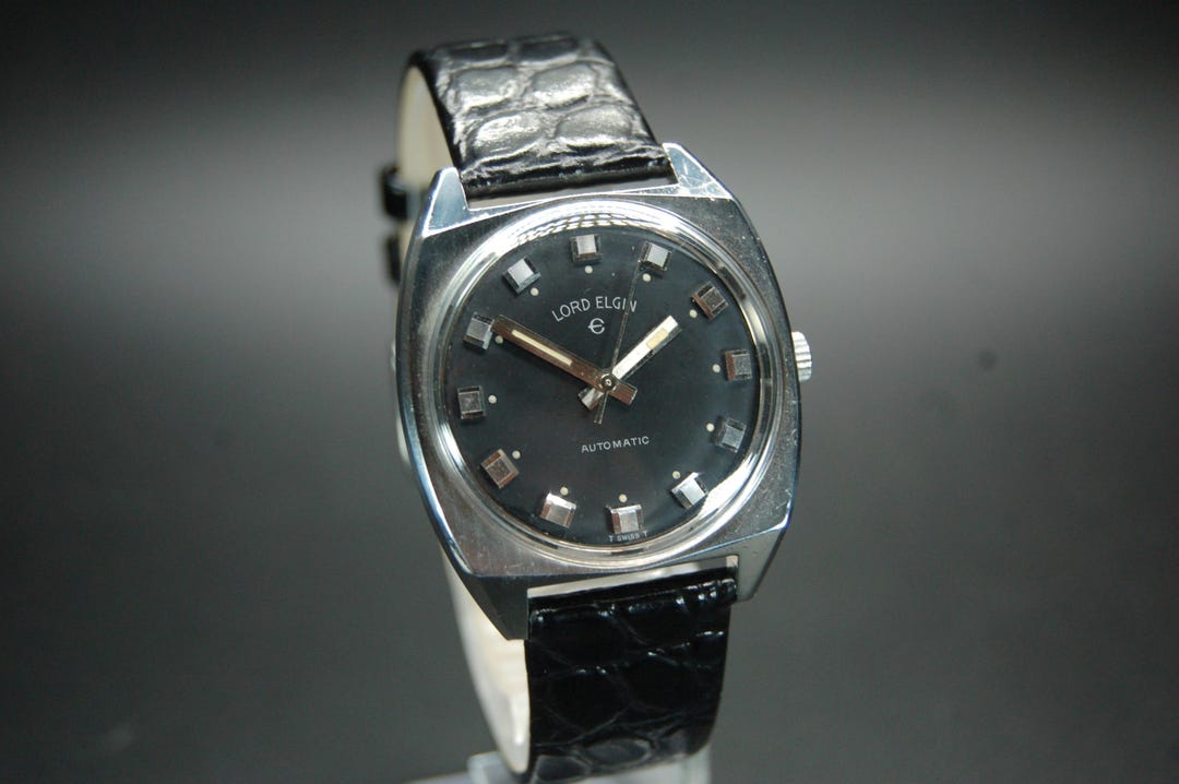 Vintage Lord Elgin Automatic Stainless Steel Watch - Etsy
