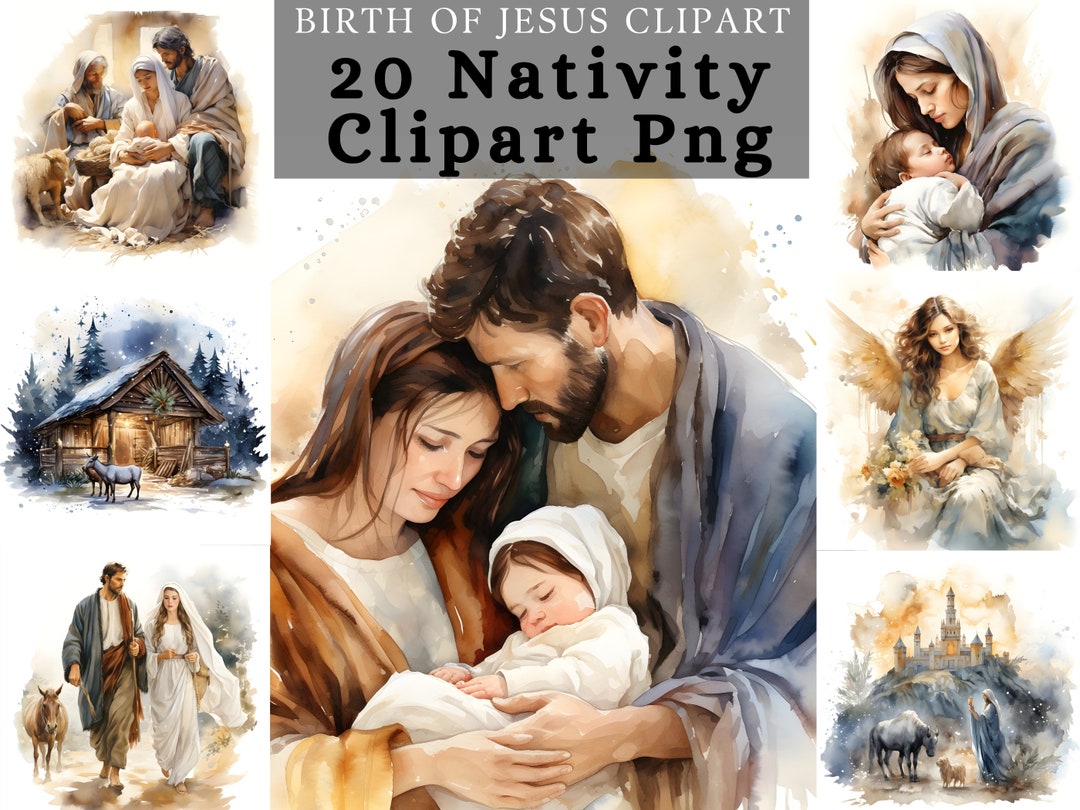 Nativity Scene Clipart Png, Birth of Jesus Clipart, Transparent Clipart ...