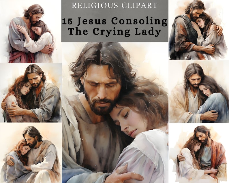 Jesús Consolando a la dama Clipart , Dios Con Nosotros , Jesús Con ...