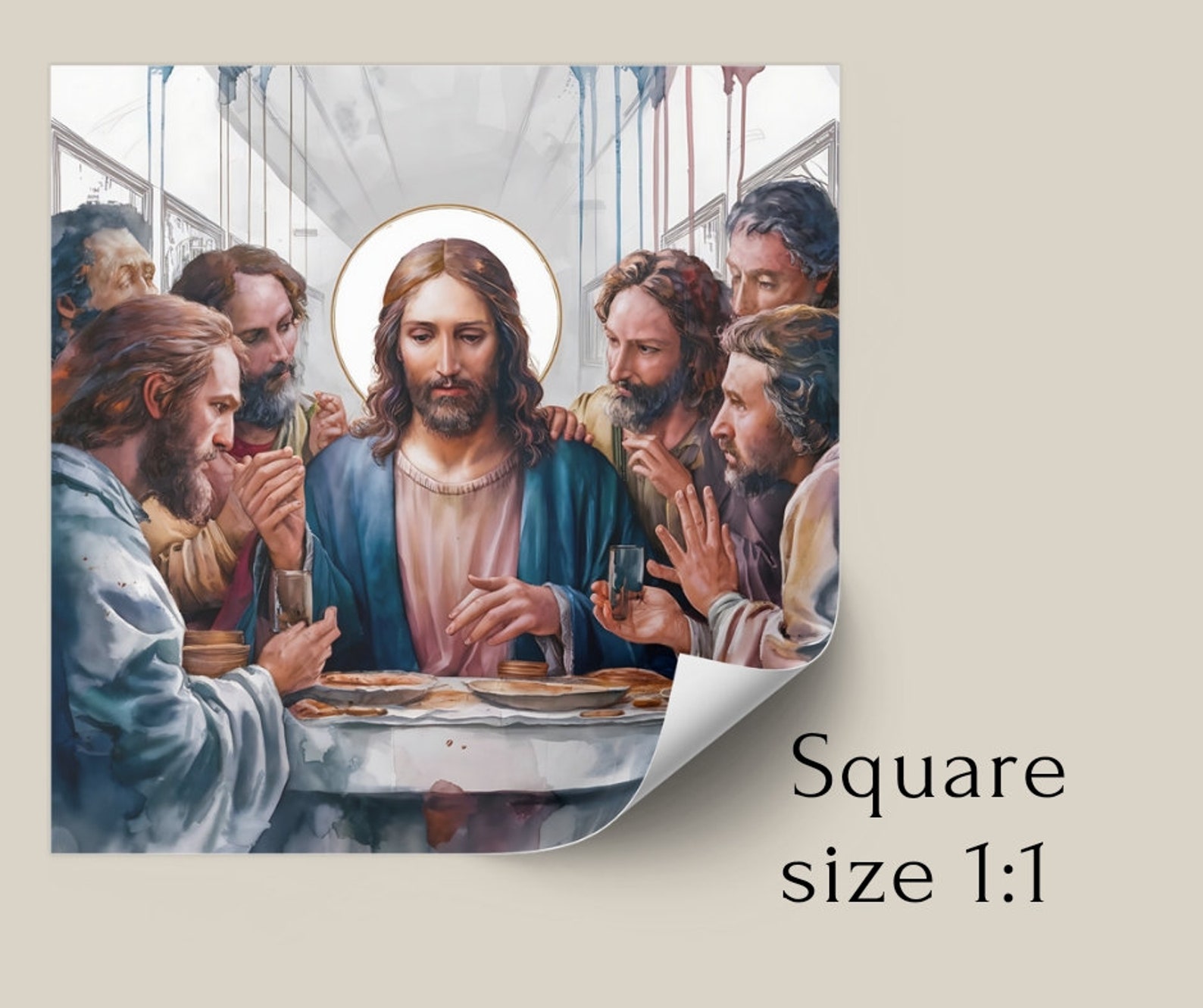 Sacred Supper Clipart, the Last Supper , Divine Feast , Jesus Eating ...
