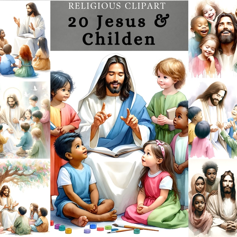 Jesus Clipart Kids - Etsy