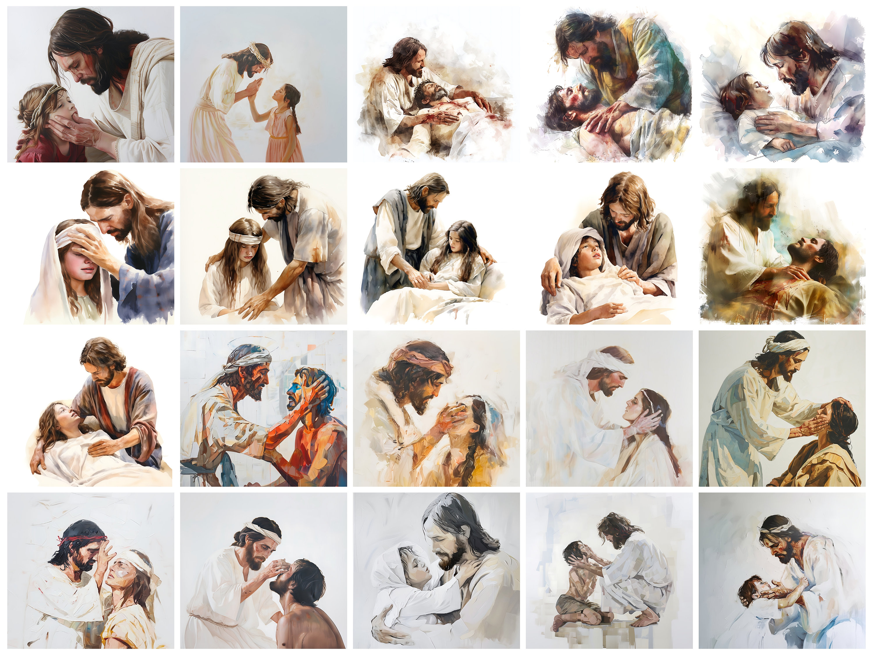 Jesus Healing the Sick Clipart, Holy Miracle of Jesus , Healing the ...