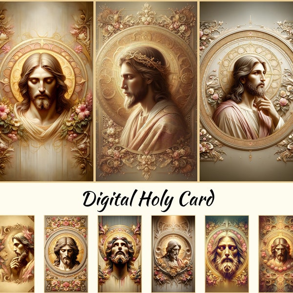 Jesus Holy Card Download - Etsy