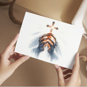 Holy Cross in Hands Clipart , Printable Elegant Cross Design, Holding ...