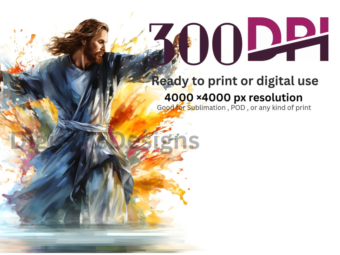 Jesus Walking on Water Clipart , Jesus Holy Miracle Clipart , Christian ...