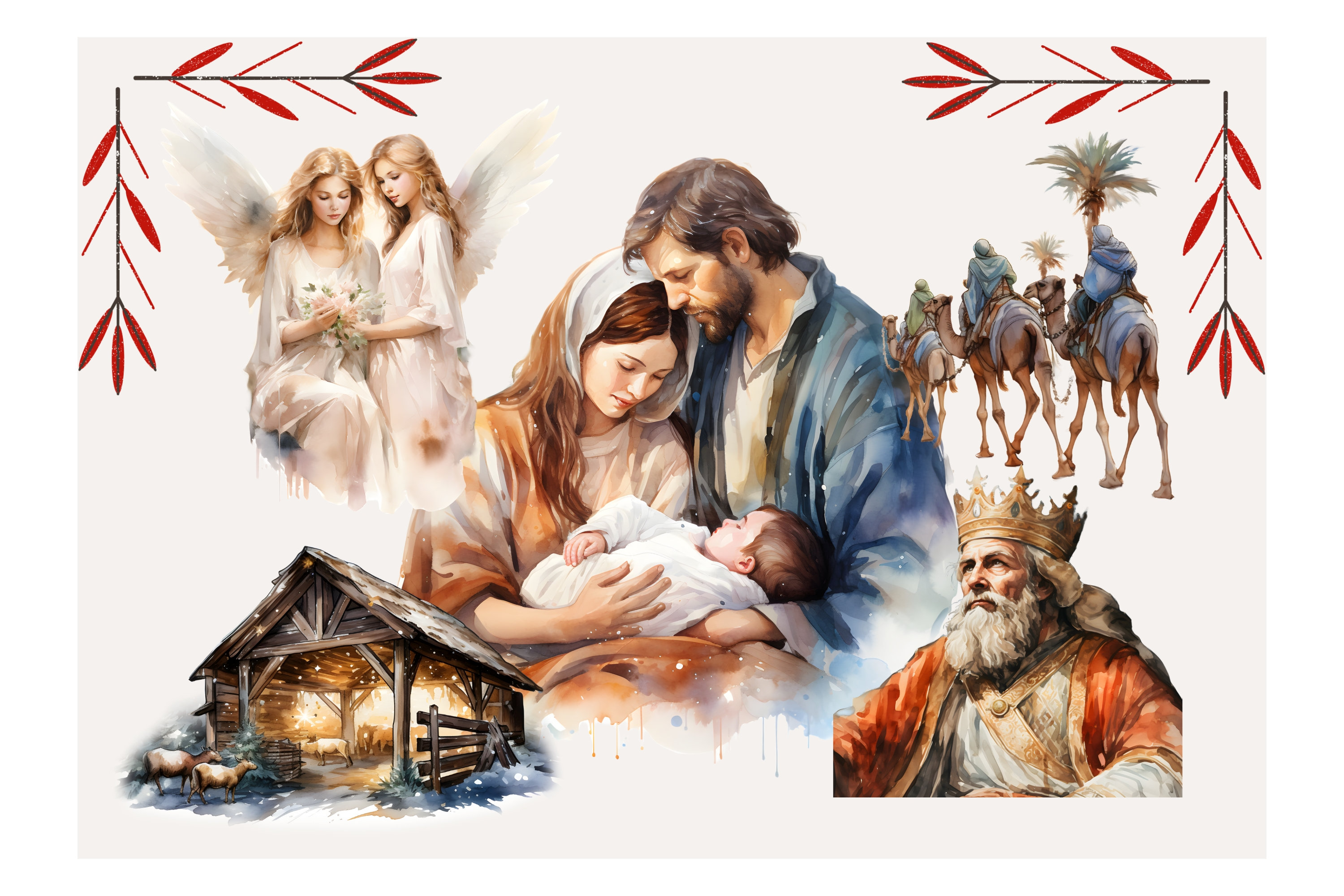 Belén clipart png Nacimiento de Jesús clipart clipart - Etsy México