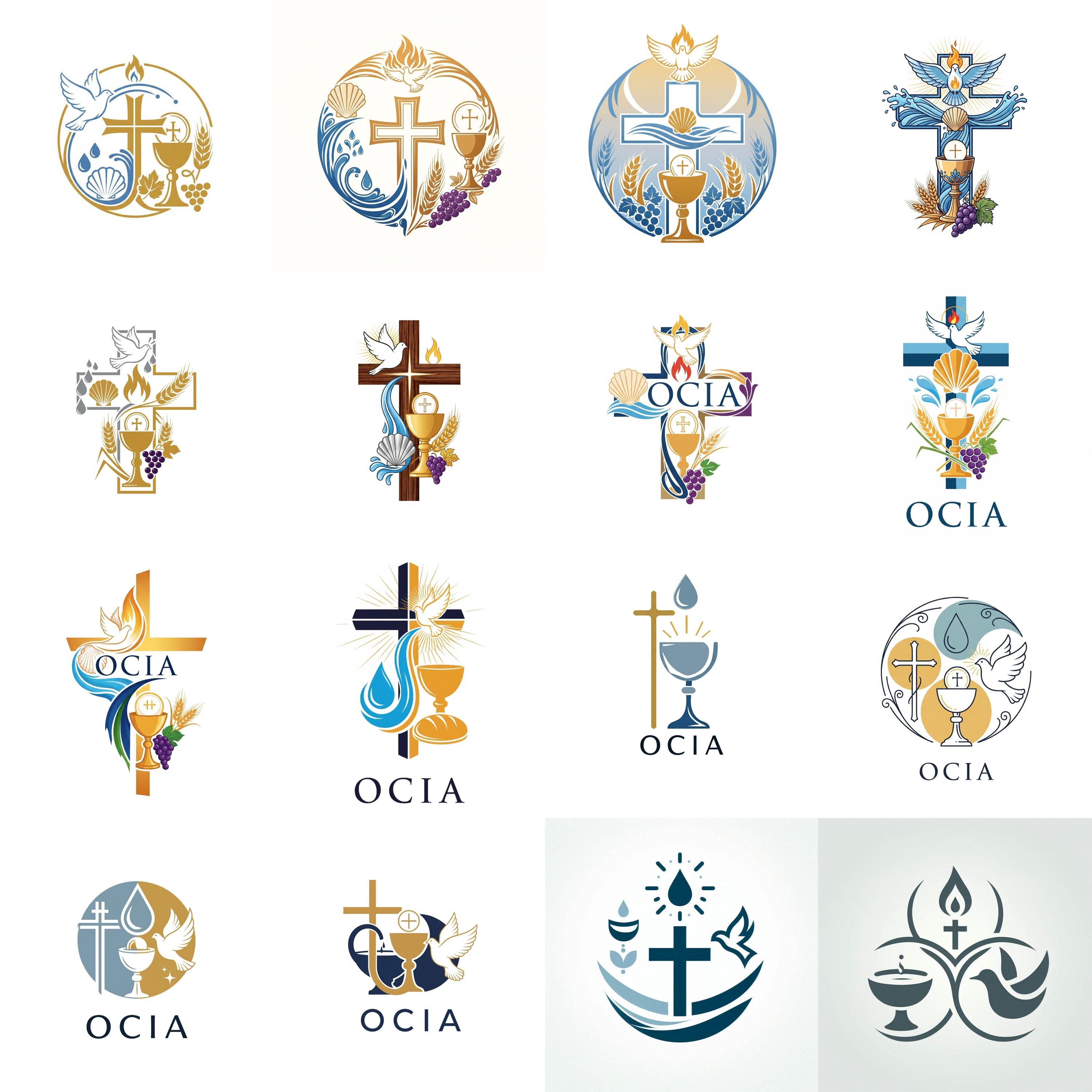 OCIA Sacramental Symbols Clipart, Printable Designs for Baptism, First ...
