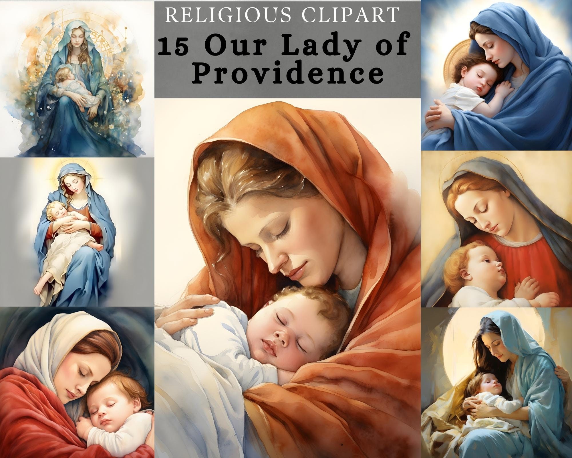 Our Lady Clipart, Virgin Lady of Providence , Patron Saint of Puerto ...