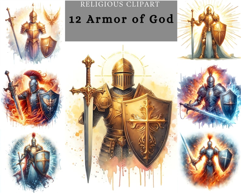 Armor of God Clipart , Full Armor of God , Christian Art , Jesus ...