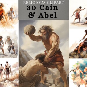 Cain and Abel Clipart , Watercolor Bibilcal Story , Book of Genesis ...
