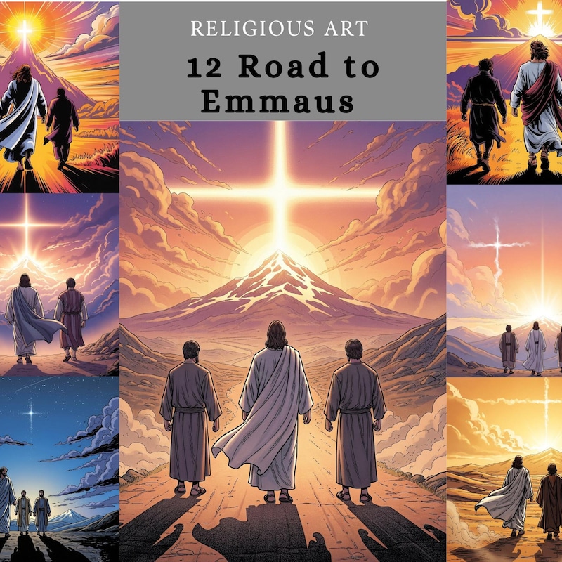Jesus on Road With Emmaus - Etsy