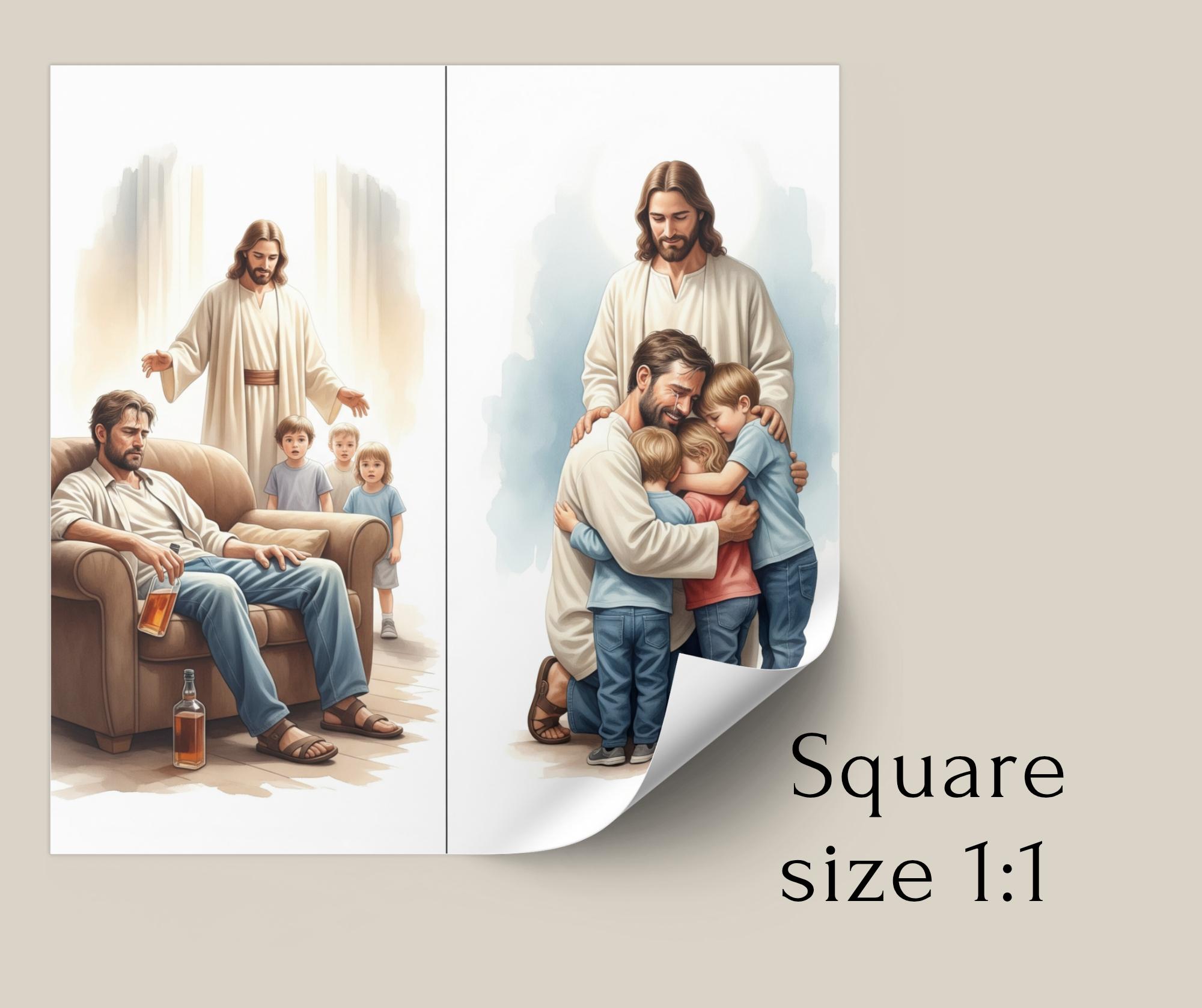 Jesus Heals Alcoholic & Drug Addict Clipart , Christian Healing Clipart ...