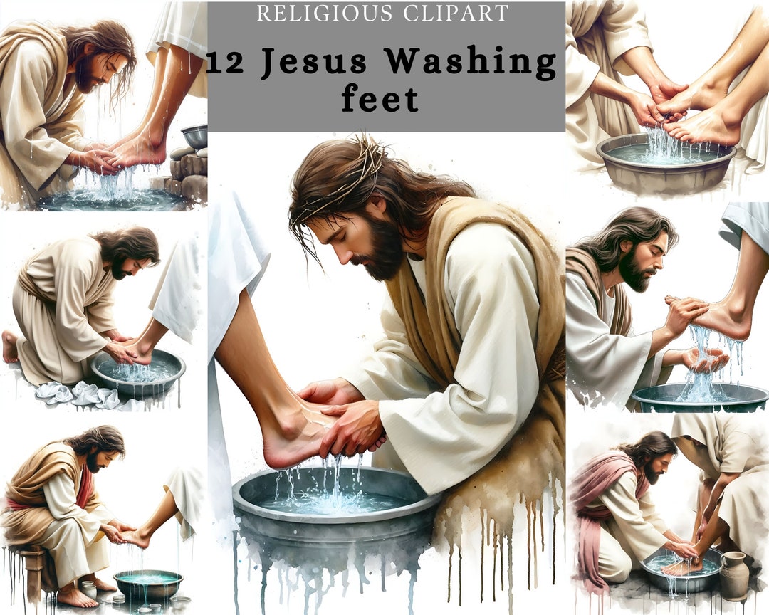 Jesus Washing Feet Clipart , Jesus Washing the Feet of His Disciples ...