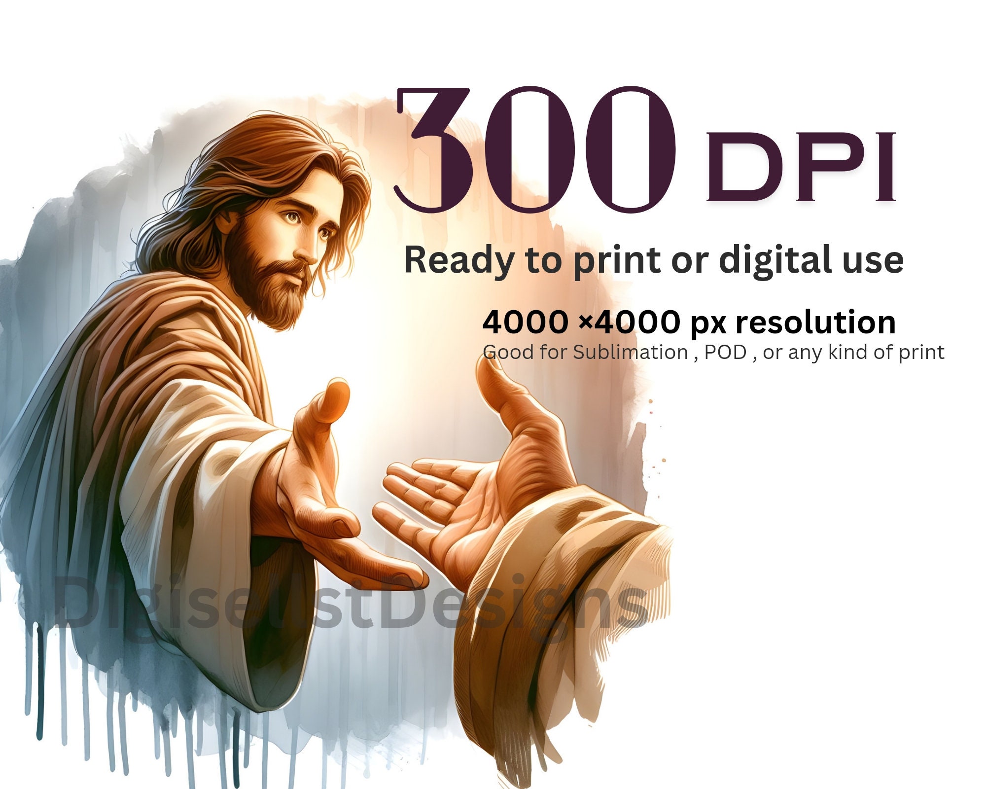 Helping Hand of Jesus Clipart , 15 Watercolor Jesus Clipart Design ...