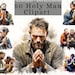 Christian Man Praying Clipart , Religious Men Watercolored Transparent ...