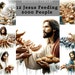 Jesus Feeding 5000 Clipart, Miracle of Jesus, Feeding the Multitude ...