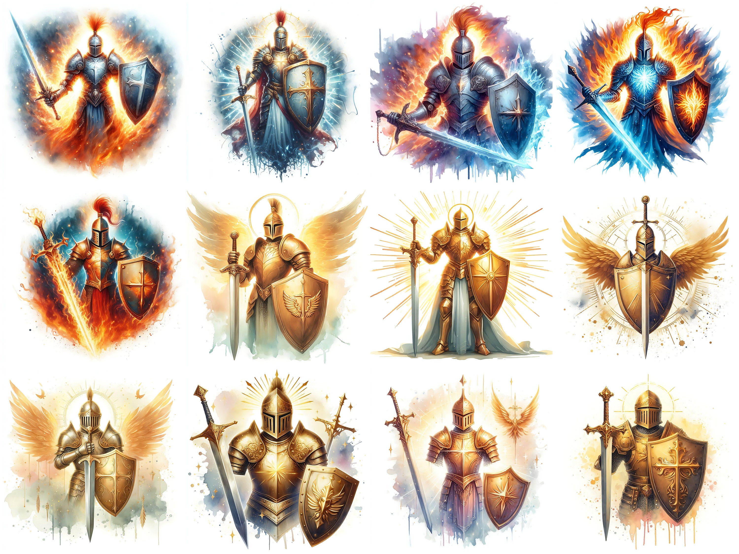 Armor of God Clipart , Full Armor of God , Christian Art , Jesus ...