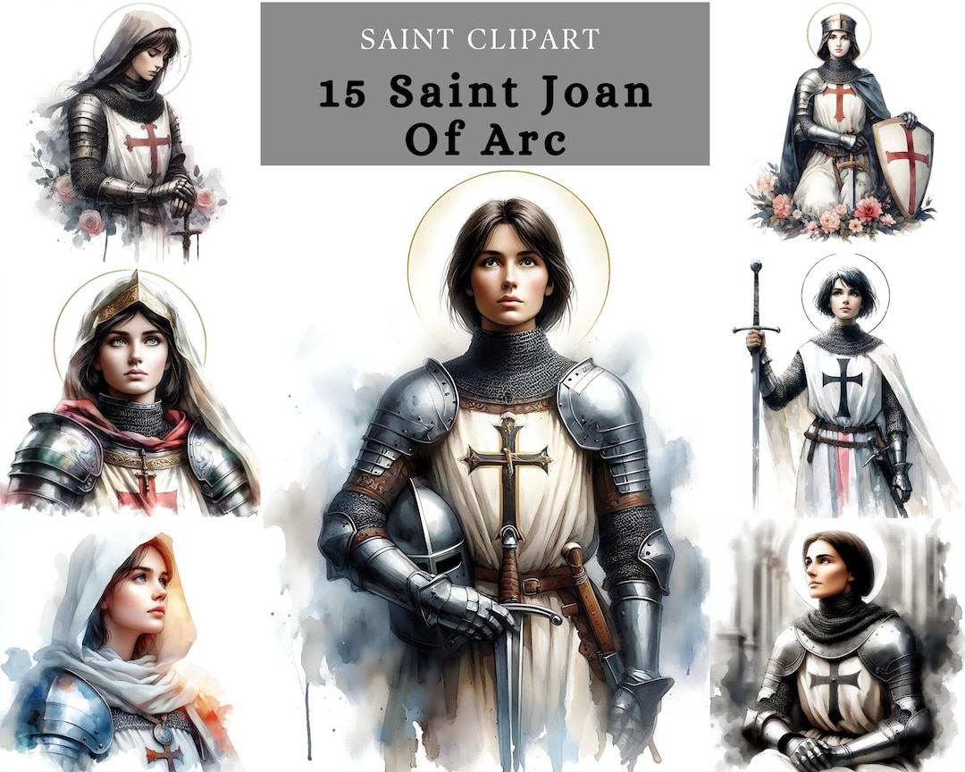 Saint Joan of Arc Clipart , Patron Saint of Soldiers , Heroine of Faith ...