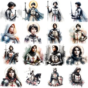 Saint Joan of Arc Clipart , Patron Saint of Soldiers , Heroine of Faith ...