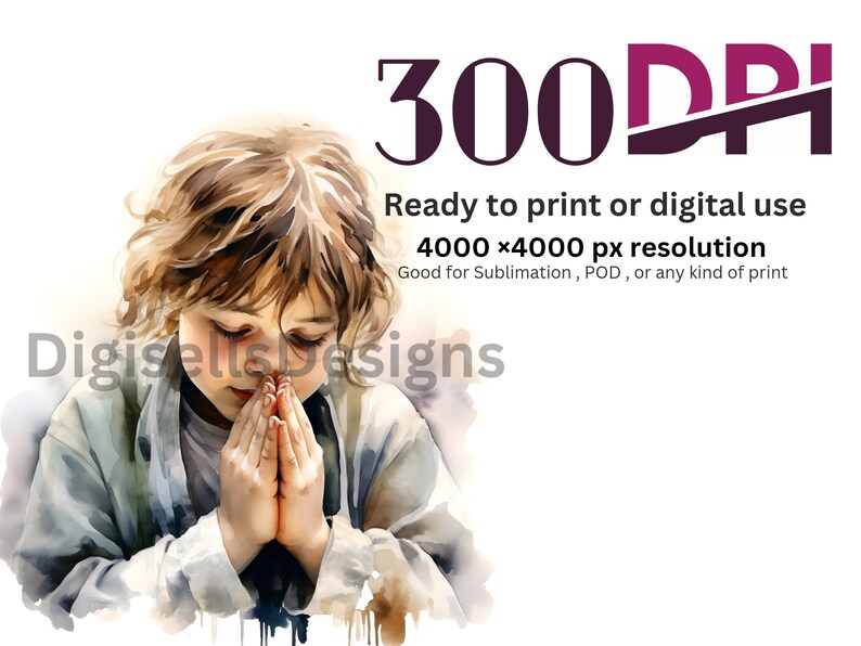Joyful Kid Praying Clipart , Religious Children Praying, Comercial Use ...