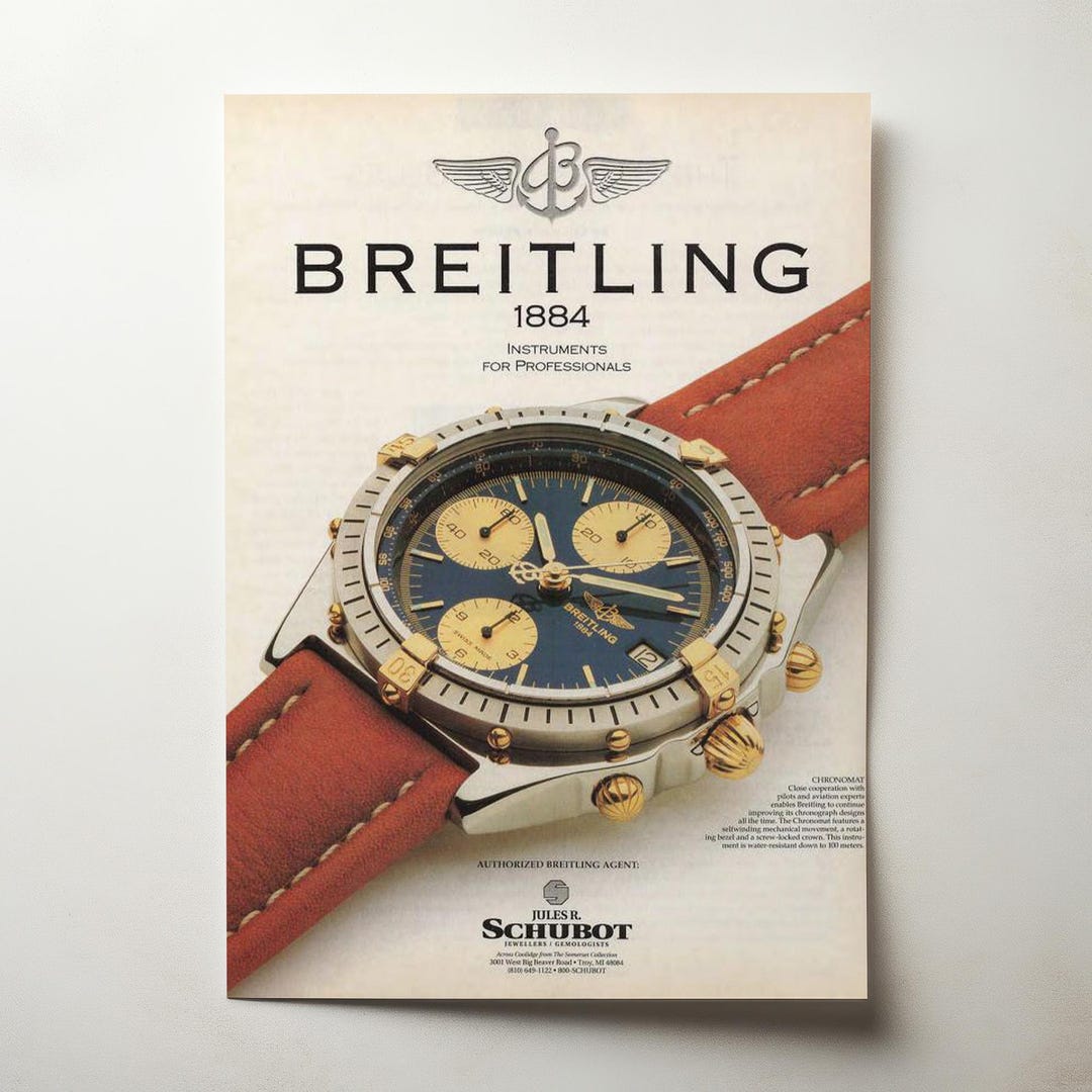 Vintage Breitling Watch Wall Art, Mens Poster - Etsy
