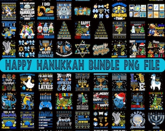 25+ Hanukkah PNG, Jewish Holiday Digital Download, Menorah Dreidel Star ...