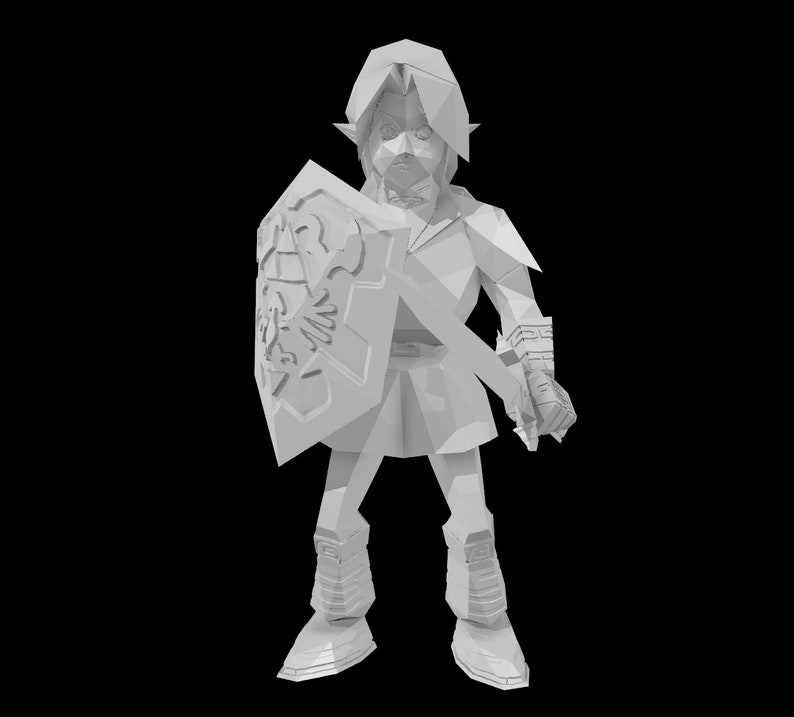 Link N64 Zelda Ocarina of Time 3D Print OBJ File - Etsy