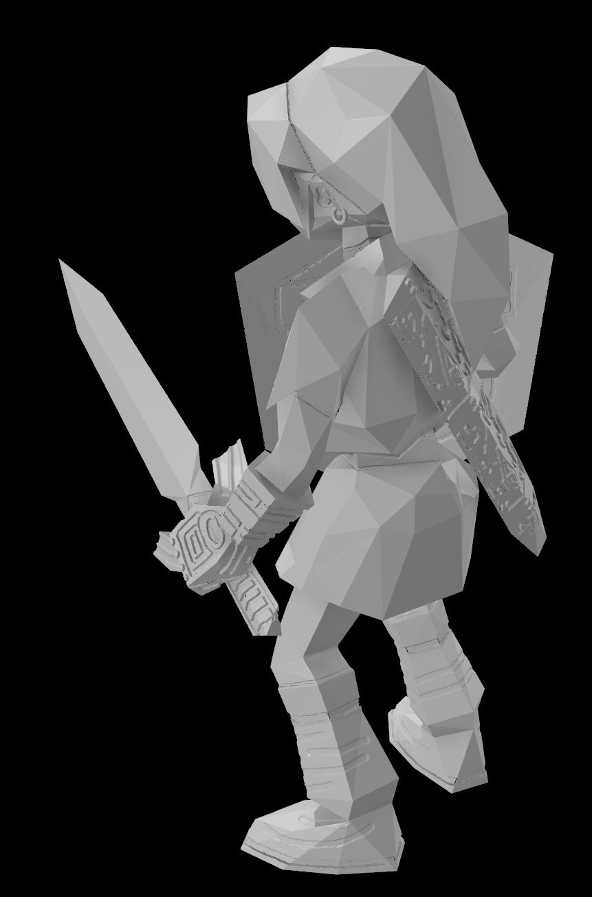 Link N64 Zelda Ocarina of Time 3D Print OBJ File - Etsy